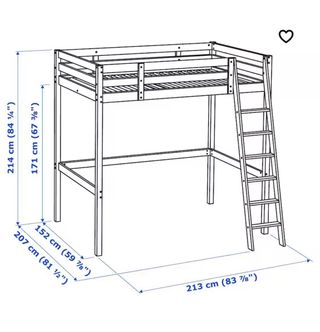 Letto a soppalco con scrivania