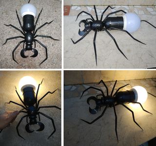 ANTICA LAMPADA DA MURO O APPLIQUE A FORMA DI RAGNO