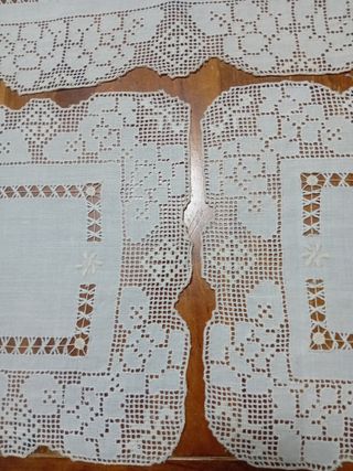 Tre centri sfilato siciliano a mano lino