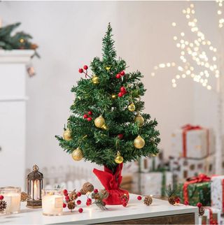 Piccolo albero di Natale completo