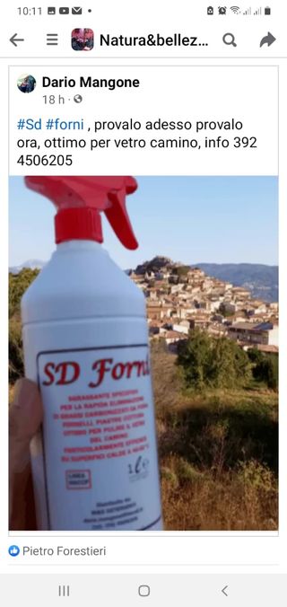 Sgrassatore professionale vetro camino