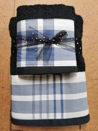 Coppia asciugamani spugna