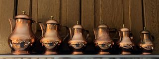 SET DI 6 CUCCUME VINTAGE IN RAME