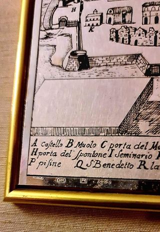 Quadro Manfredonia wenk argento 800 35,2x31,6cm