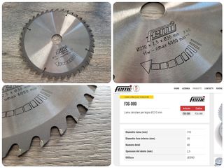 Disco F36-080 Lama circolare legno Ø 210 originale