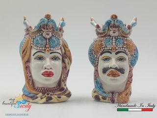 Ceramica di Caltagirone "Teste di Moro"