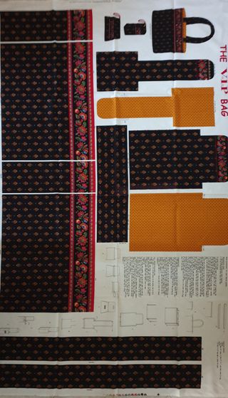 pannello per realizzare una borsa in tessuto