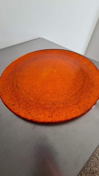 Piatto rotondo in vetro fatto a mano IVV