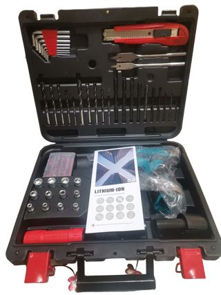 TRAPANO AVVITATORE NUOVO 12V CON 77 ACCESSORI