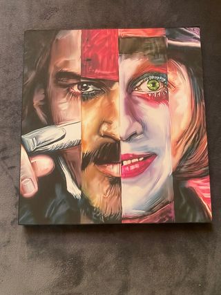quadro in legno personaggi johnny depp