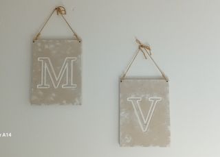 Quadro decorativo con lettera