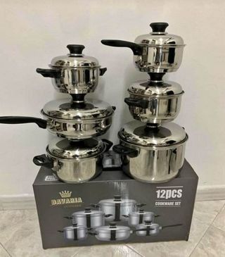 BATTERIA DI PENTOLE BAVARIA 12 PEZZI IN
ACCIAIO I