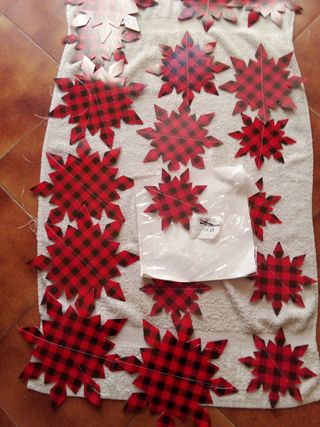 18 pezzi stella di natale rosso nero