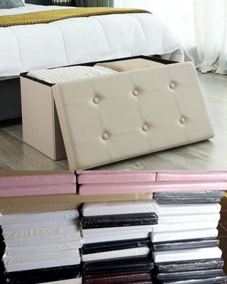 PUFF POUF CONTENITORE ECOPELLE PANCA BAULE IMBOTTI