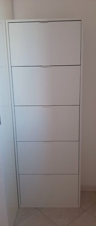 Scarpiera slim bianca