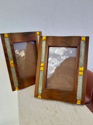 Set 2 cornici in legno vintage