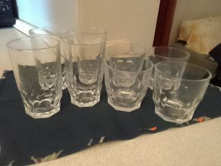 Set 4+4 bicchieri acqua e vino
