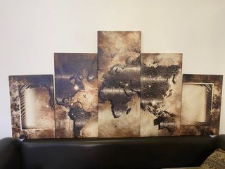 Quadro Mappamondo 5 pezzi