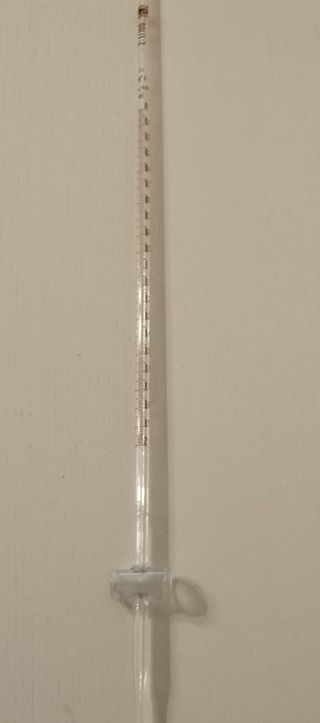 buretta graduata 2ml 0.01ml senza rubinetto