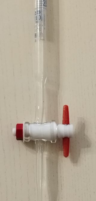 buretta graduata 25ml 0.1ml con rubinetto