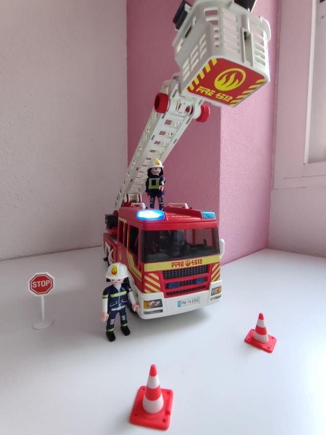 Cami n de shopping bomberos Playmobil