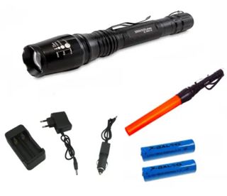 Torcia T6 + cuffie Bluetooth f920