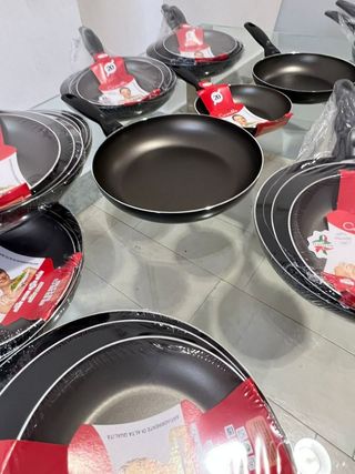 ❤️set 3 padelle alte antiaderenti cucina casa Made