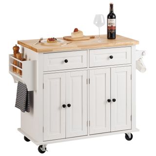 Isola per Cucina Mobile con Ruote Tavolo 900 x 450