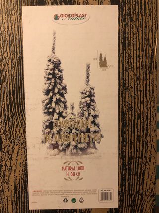 3 pz albero di natale innevati