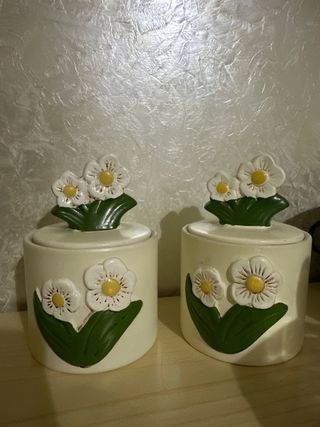 barattolini ceramica floreali