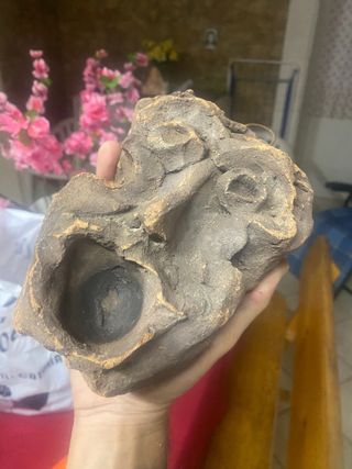 Scultura  volto in pietra XX secolo