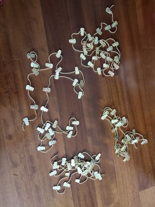 Oggetto natalizio 4 fili dorati con babbo natale