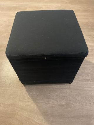 Pouf contenitore nero