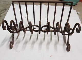 Braciere ferro battuto con riccioli frontali