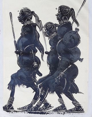 Tela dipinta a mano in Africa