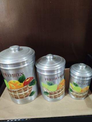 3 contenitori in alluminio