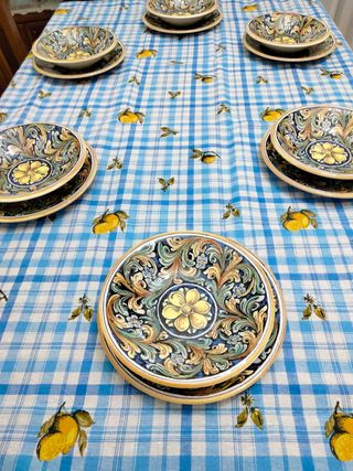 Set servizio piatti ceramica pezzi 12 da 6 persone