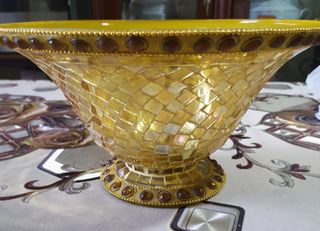 Centro tavola in mosaico di vetro