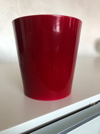 vaso in ceramica rosso