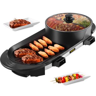 Pentola Calda Elettrica Hot Pot Barbecue 2 in 1 da