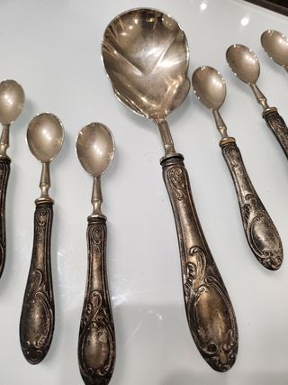 Set cucchiaio e cucchiaini argento