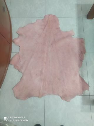 Tappeto vera pelle di capra colore rosa
