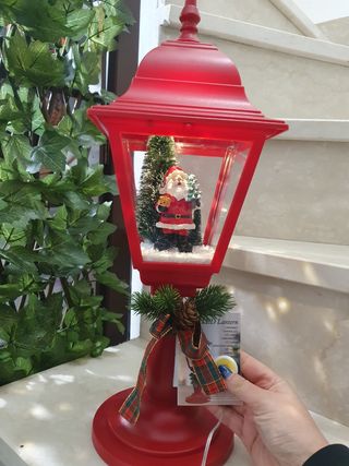 Lanterna natalizia con babbo natale
