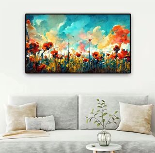 quadro astratto fiori campo colore arte soggiorno