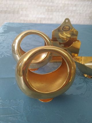 Cestini in ottone placcato oro