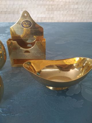 Ciotola in ottone placcato oro