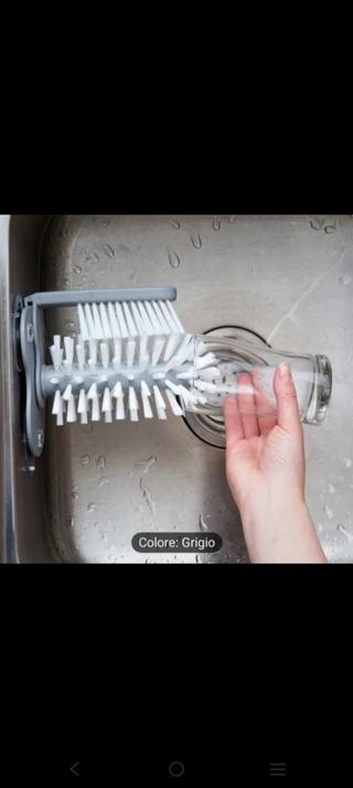 Spazzola per bicchieri con ventosa