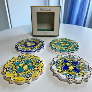 Set 4 pezzi decoration citrus sottobicchieri