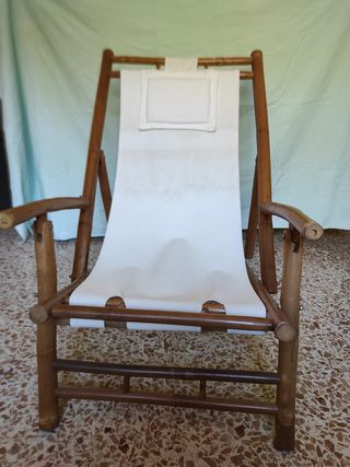 Sdraio in bambù e tela