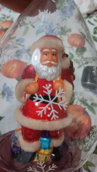 Ampolla in vetro, babbo Natale luminoso